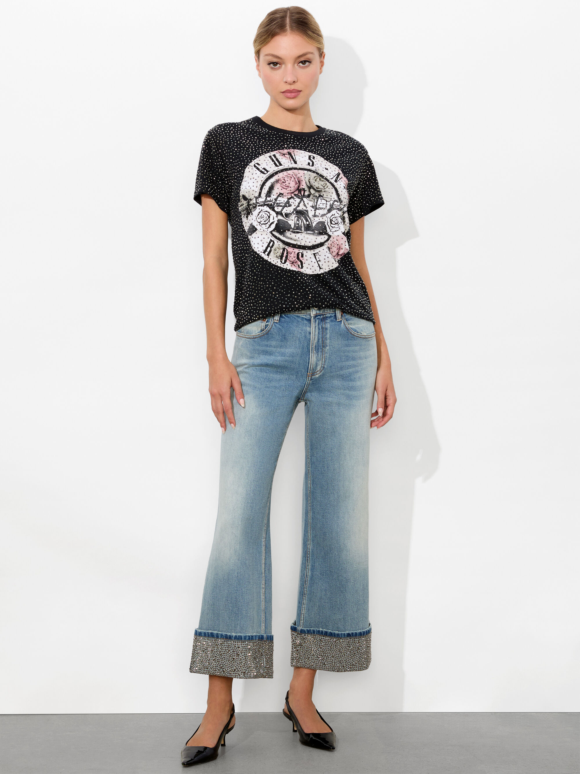 WEEZY EMBELLISHED JEAN in SIERRA LIGHT BLUE | ALICE + OLIVIA