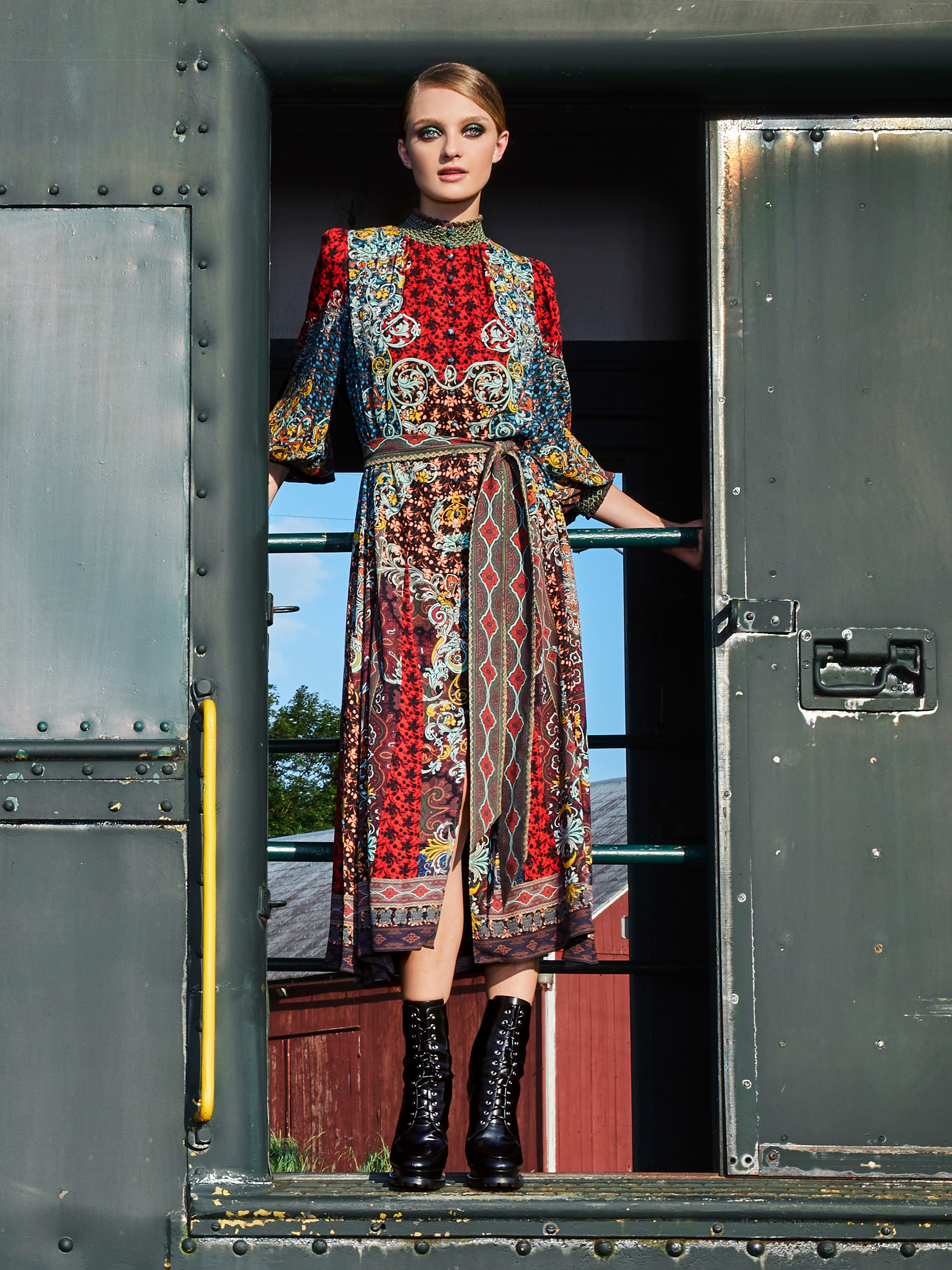 Brielle Button Down Kimono Dress In Always Forever Multi | Alice + Olivia