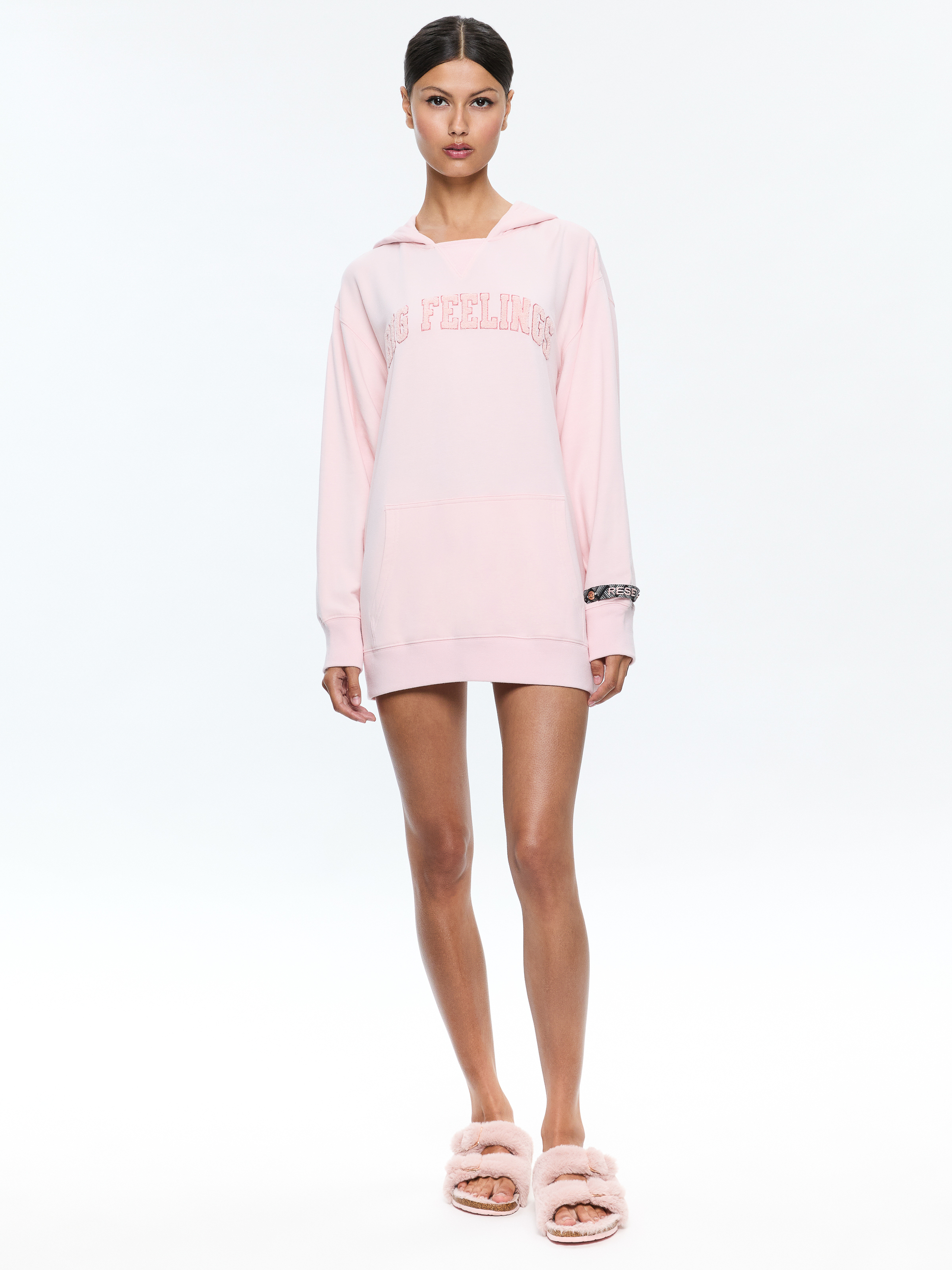 Athena Oversized Hoodie In Rosy Pink | Alice + Olivia