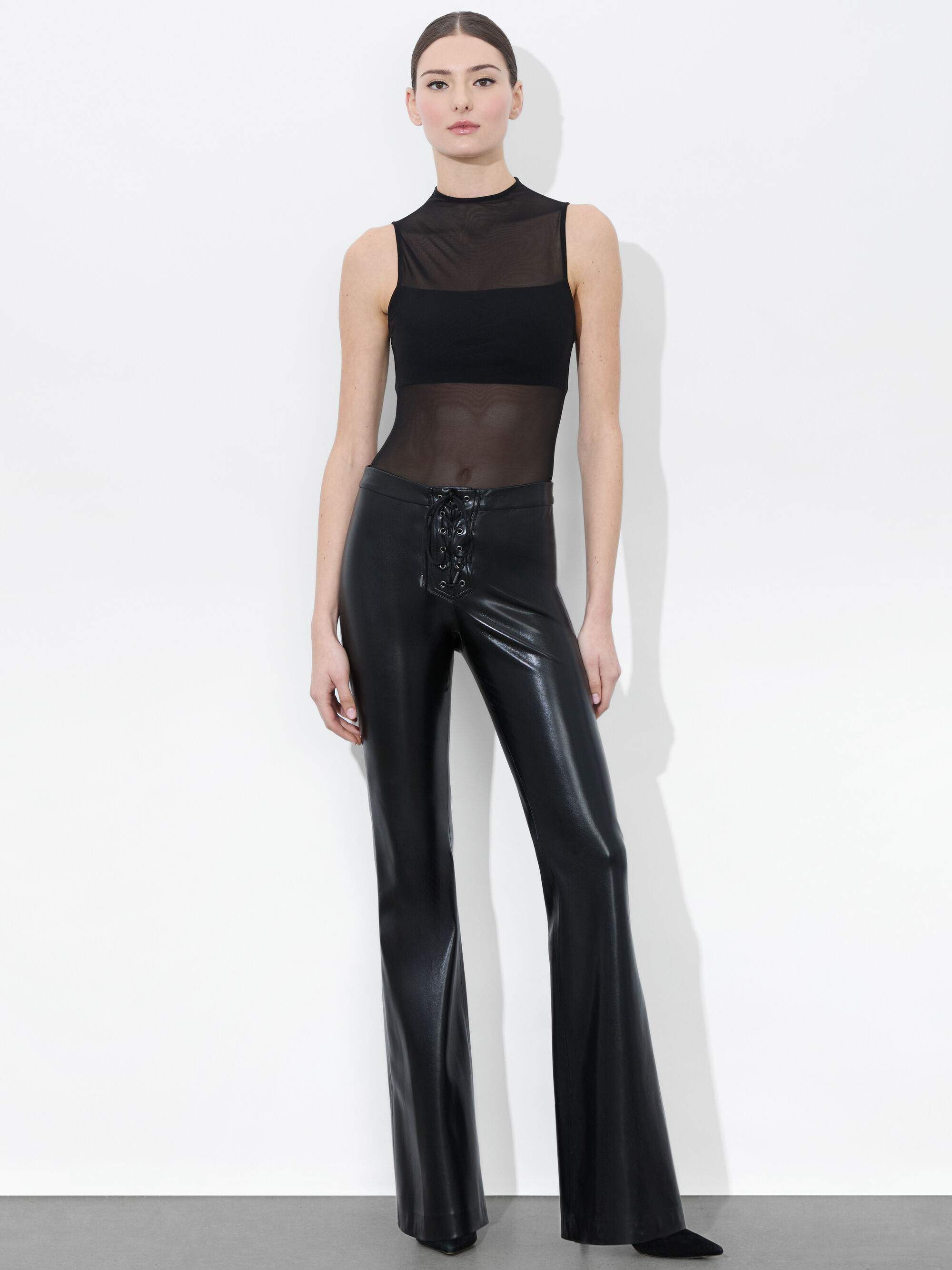 RAVYN VEGAN PANT in BLACK | ALICE + OLIVIA