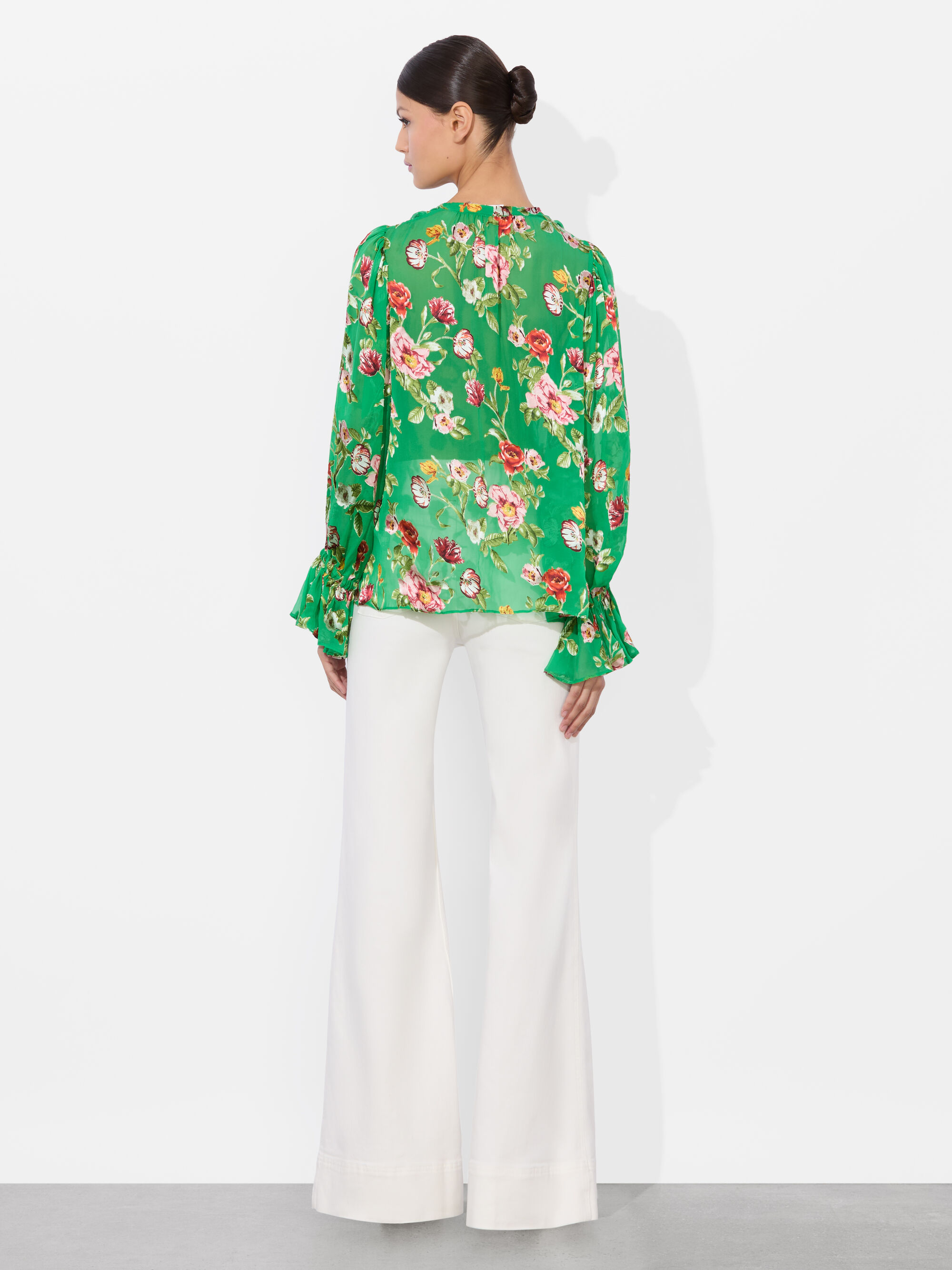 MORANNE BLOUSE in HAMPTONS FLORAL SMALL | ALICE + OLIVIA