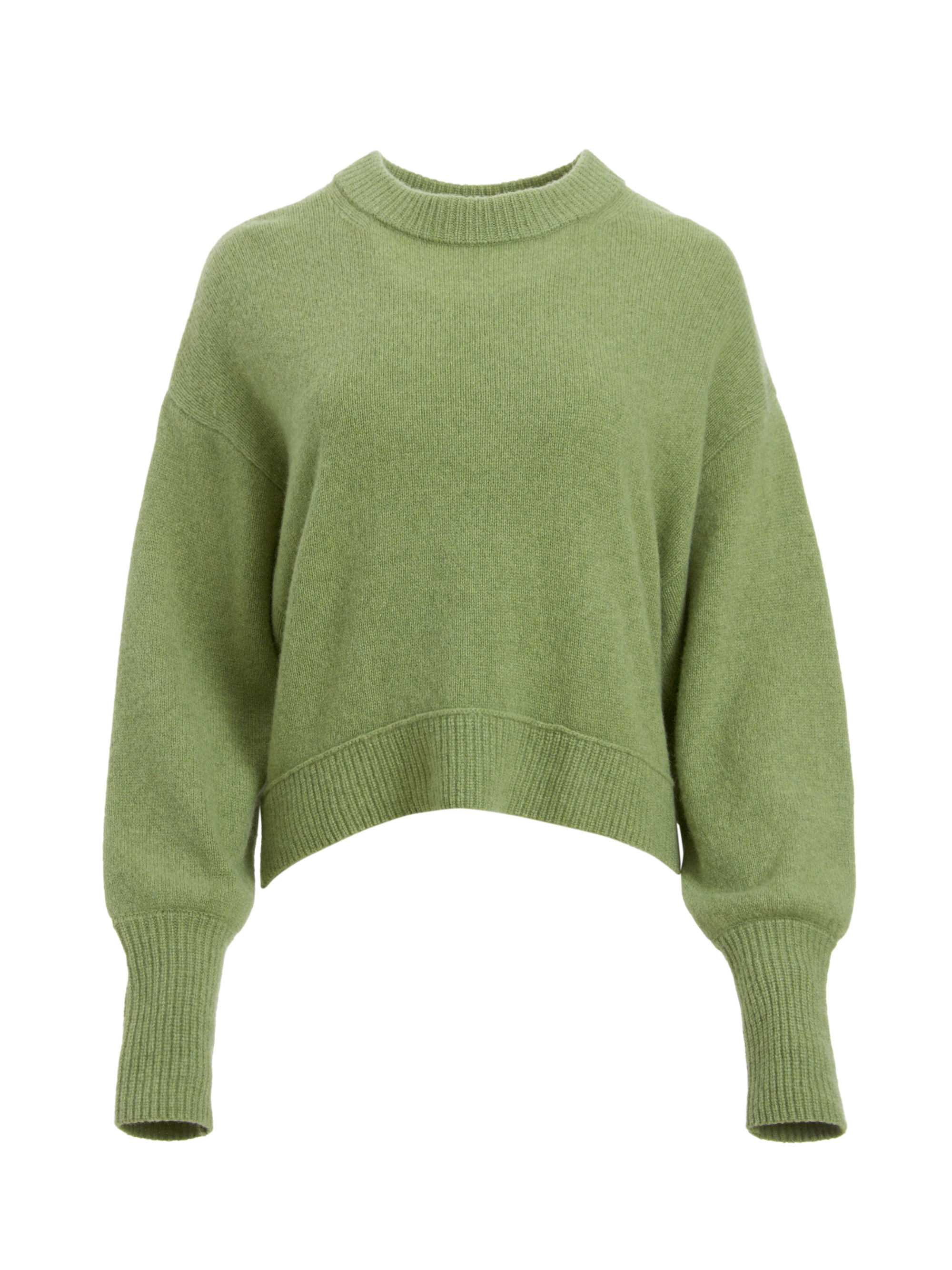 Denver Round Hem Sweater In Sage | Alice + Olivia