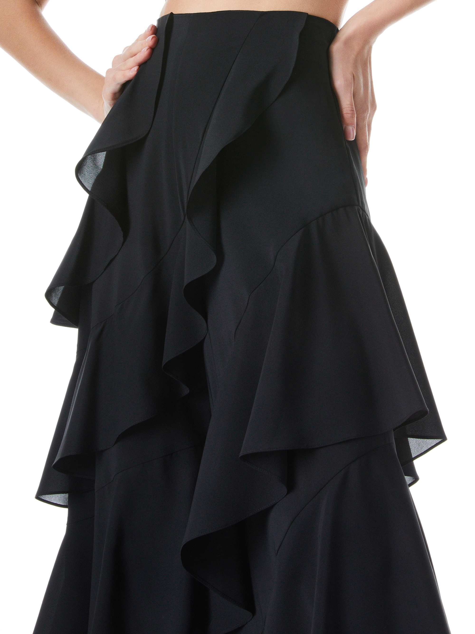 Lotus Wide Leg Ruffle Pant In Black | Alice + Olivia