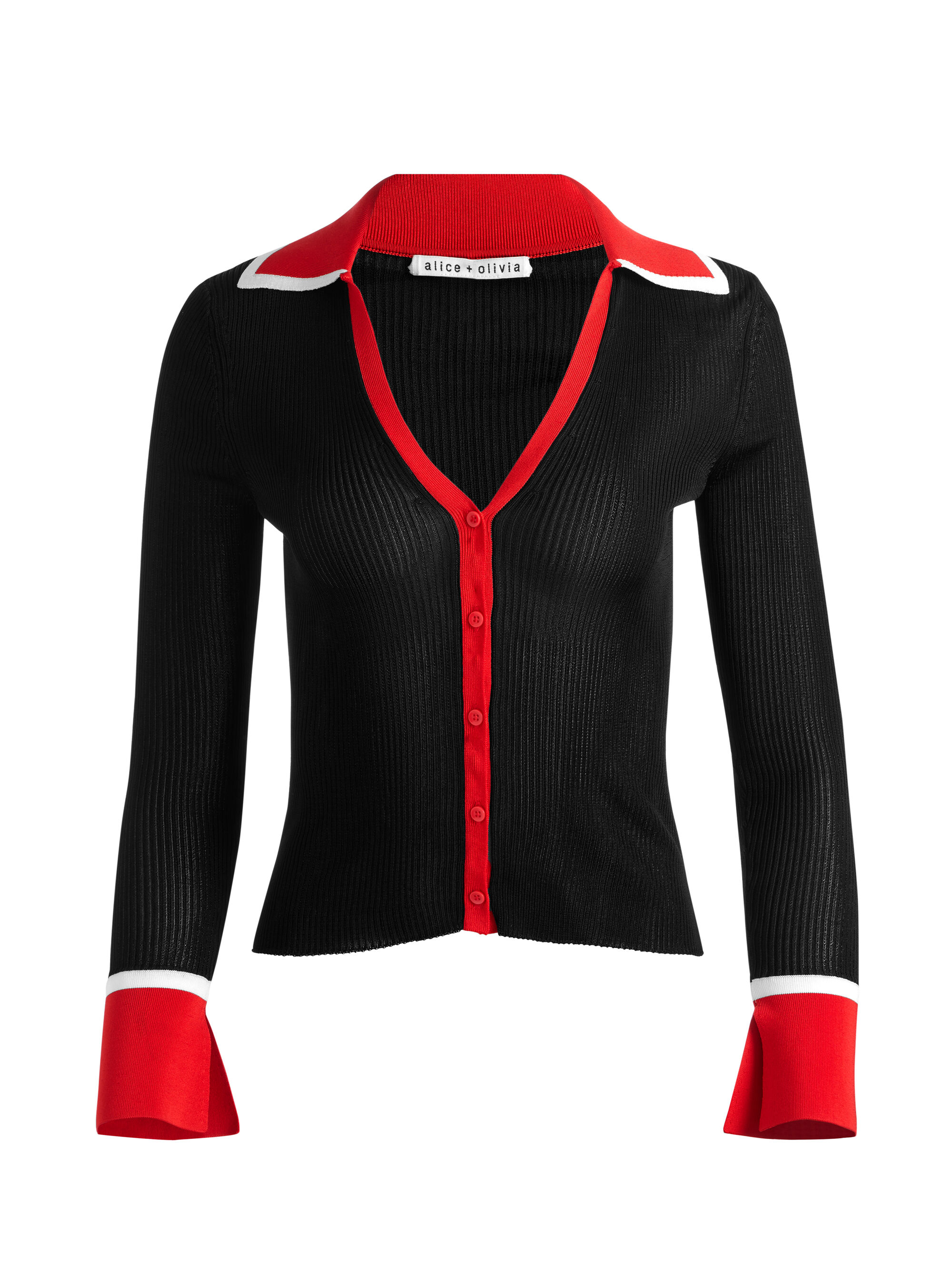 Nealie Cardigan In Black/multi | Alice + Olivia