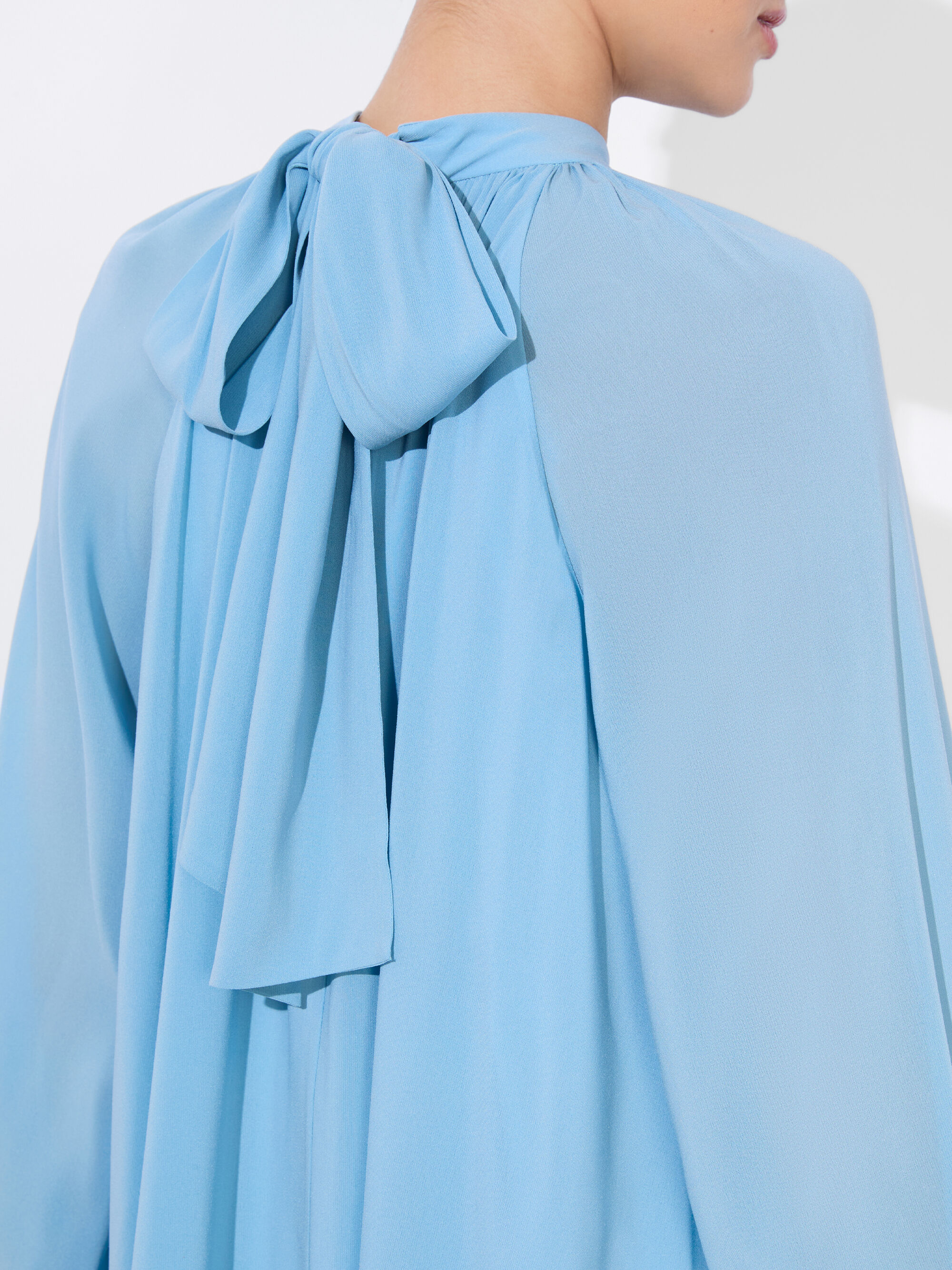 GRACEN TRAPEZE MINI DRESS in MINERAL BLUE | ALICE + OLIVIA