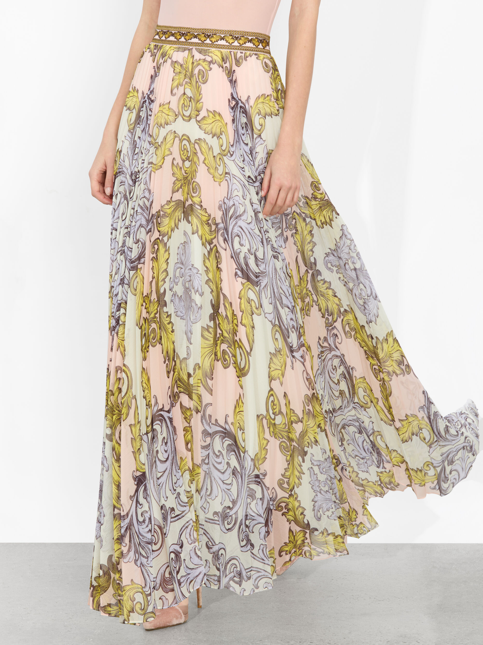 KATZ PLEATED MAXI SKIRT in DAY DREAMER | ALICE + OLIVIA