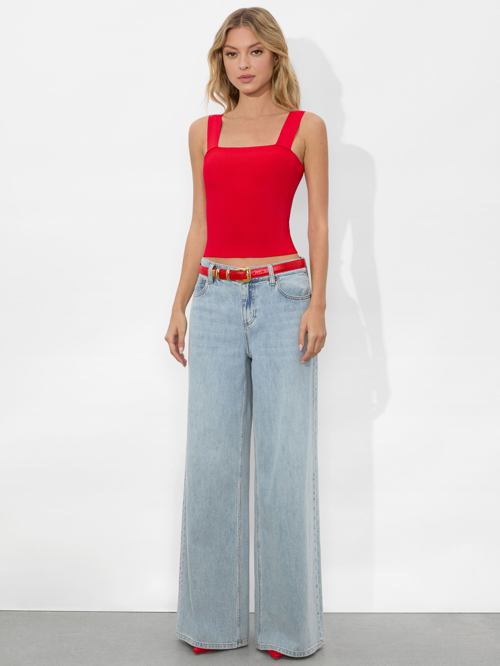 TORIE TANK in BRIGHT RUBY | ALICE + OLIVIA