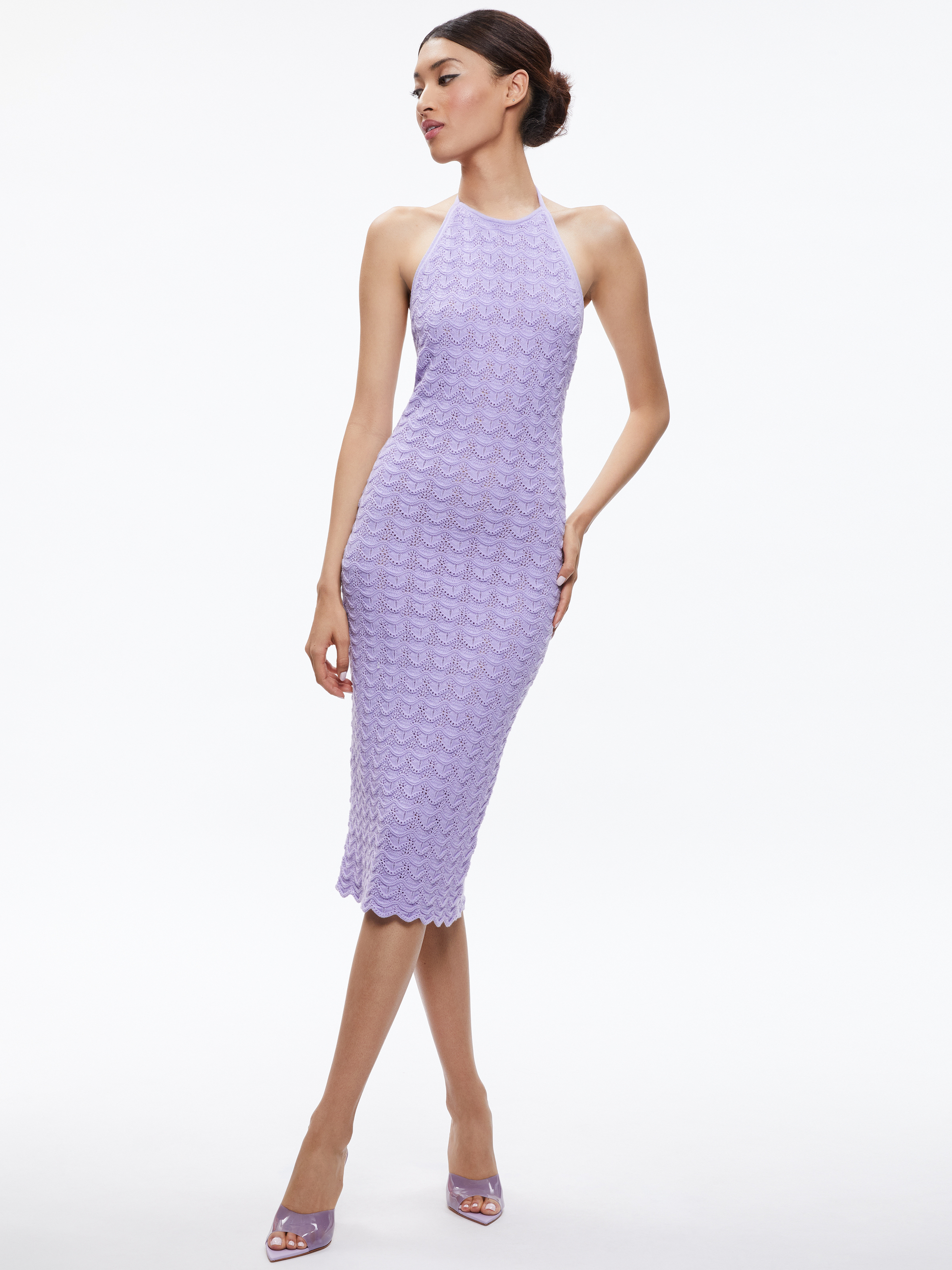 Jone Crochet Halter Dress In Solstice | Alice + Olivia