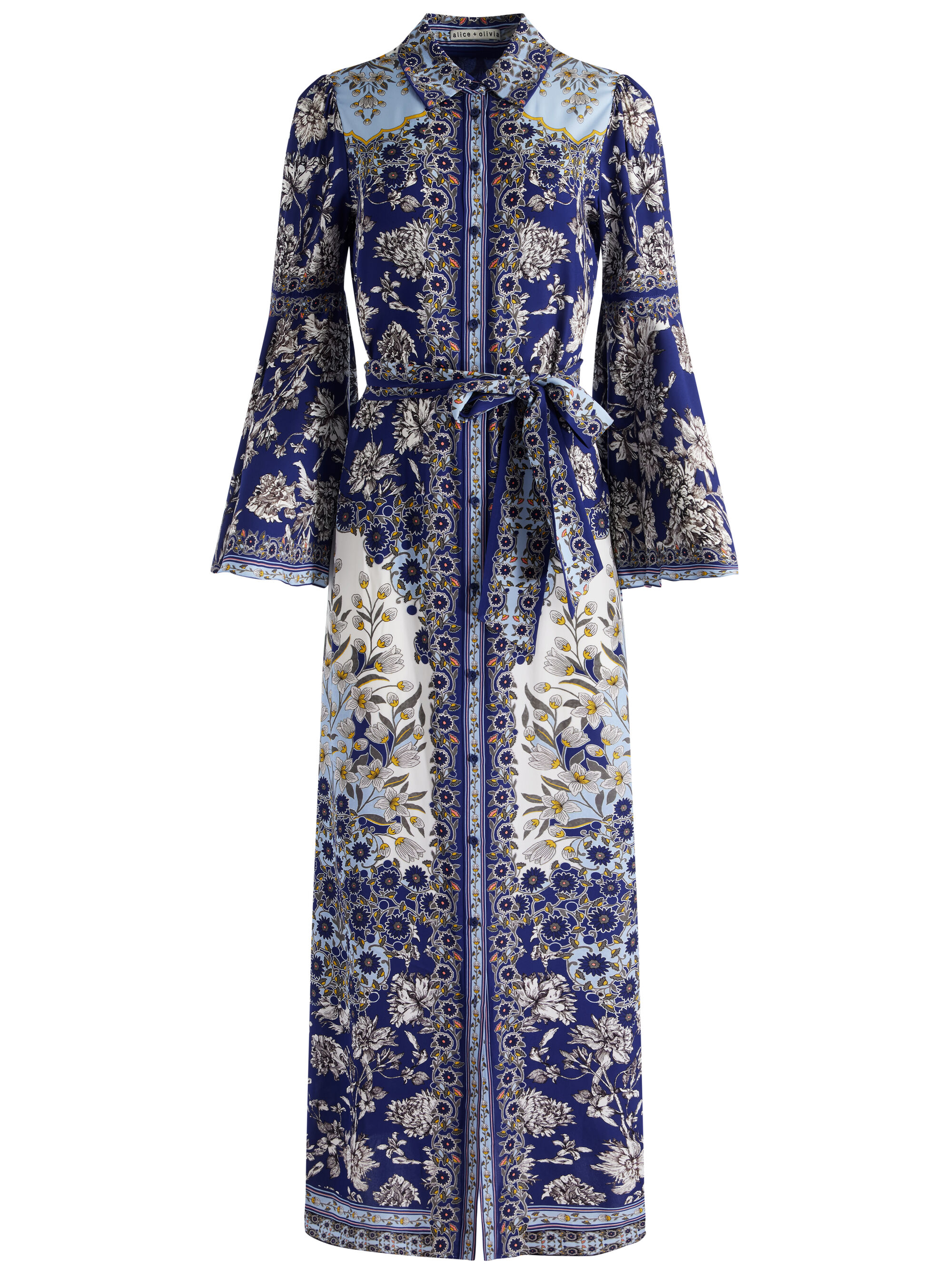 CHASSIDY BELL SLEEVE DRESS in FOREVERMORE | ALICE + OLIVIA