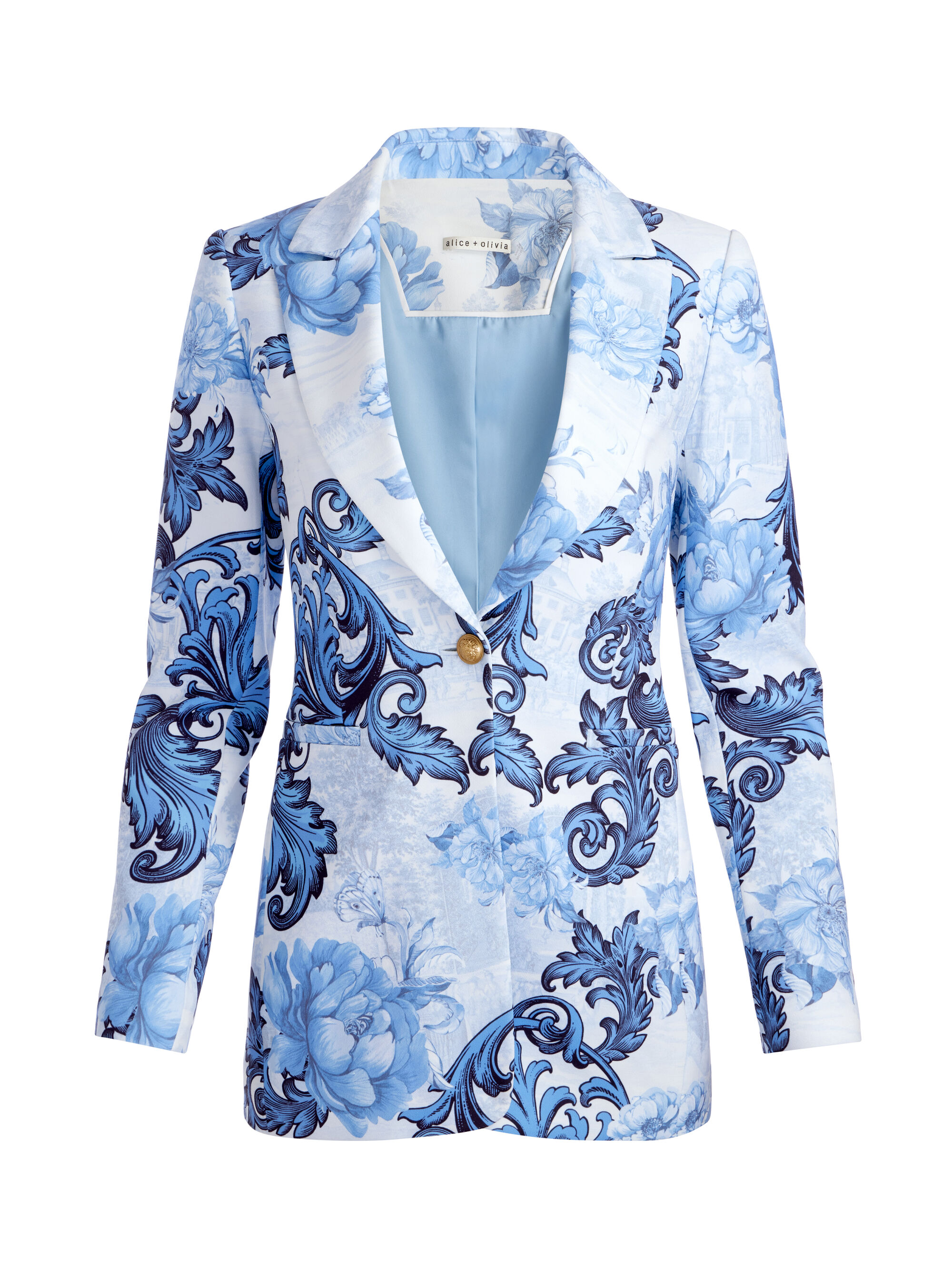 BREANN FITTED BLAZER in SCROLL SYMPHONY | ALICE + OLIVIA