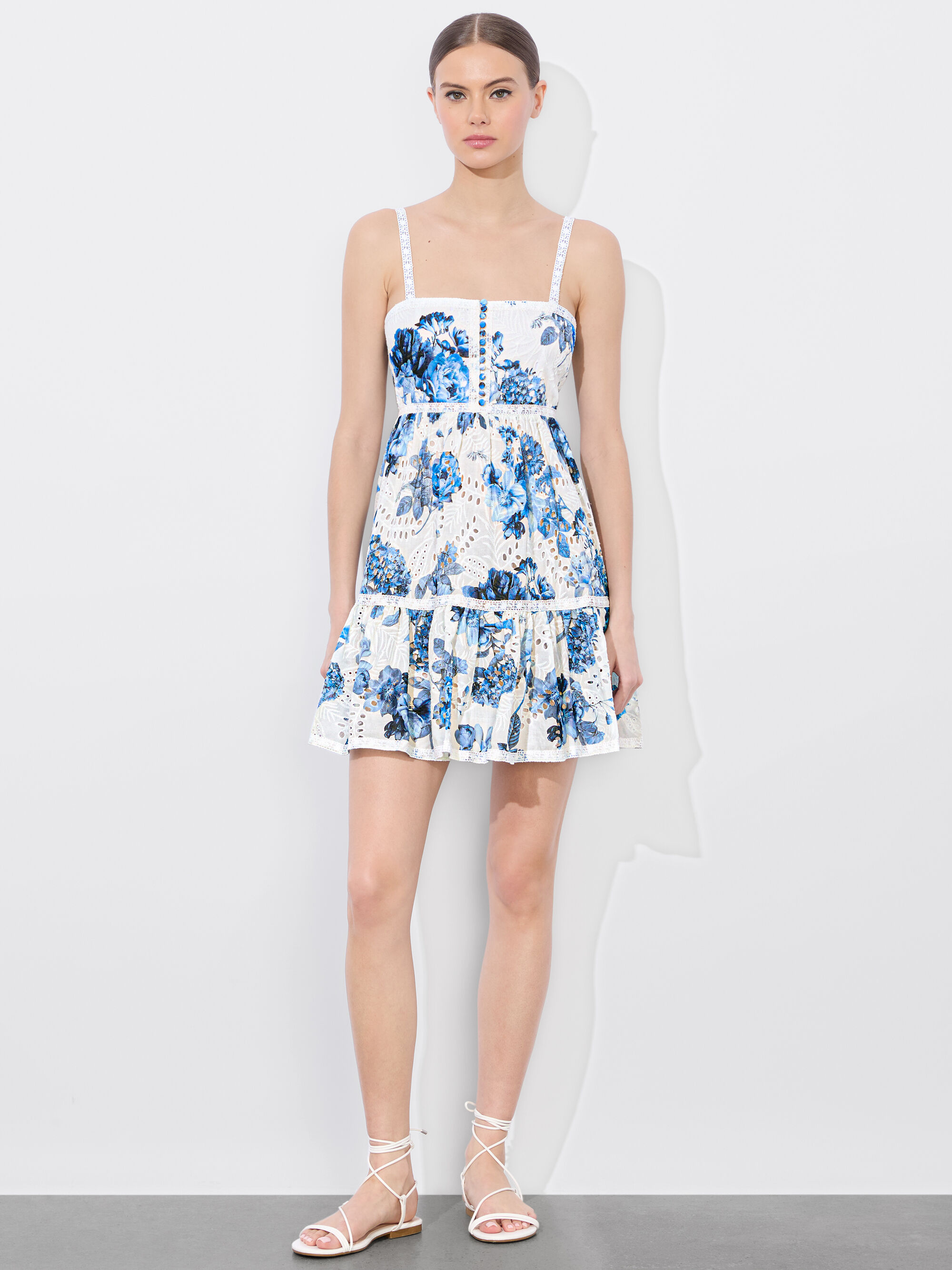 FALLON BABYDOLL MINI DRESS in AFFECTION SMALL | ALICE + OLIVIA