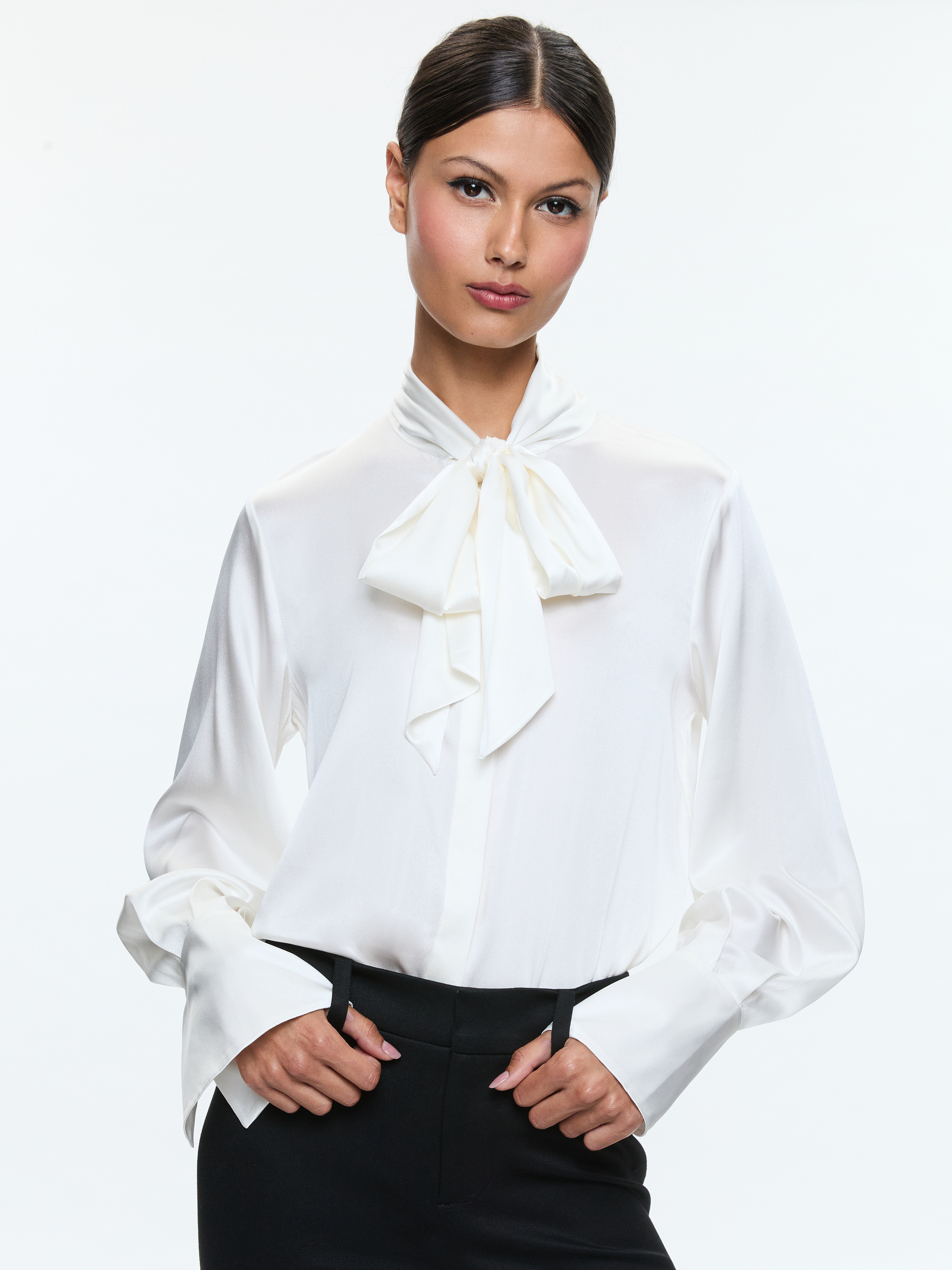 Lloyd Button Down In Off White | Alice + Olivia