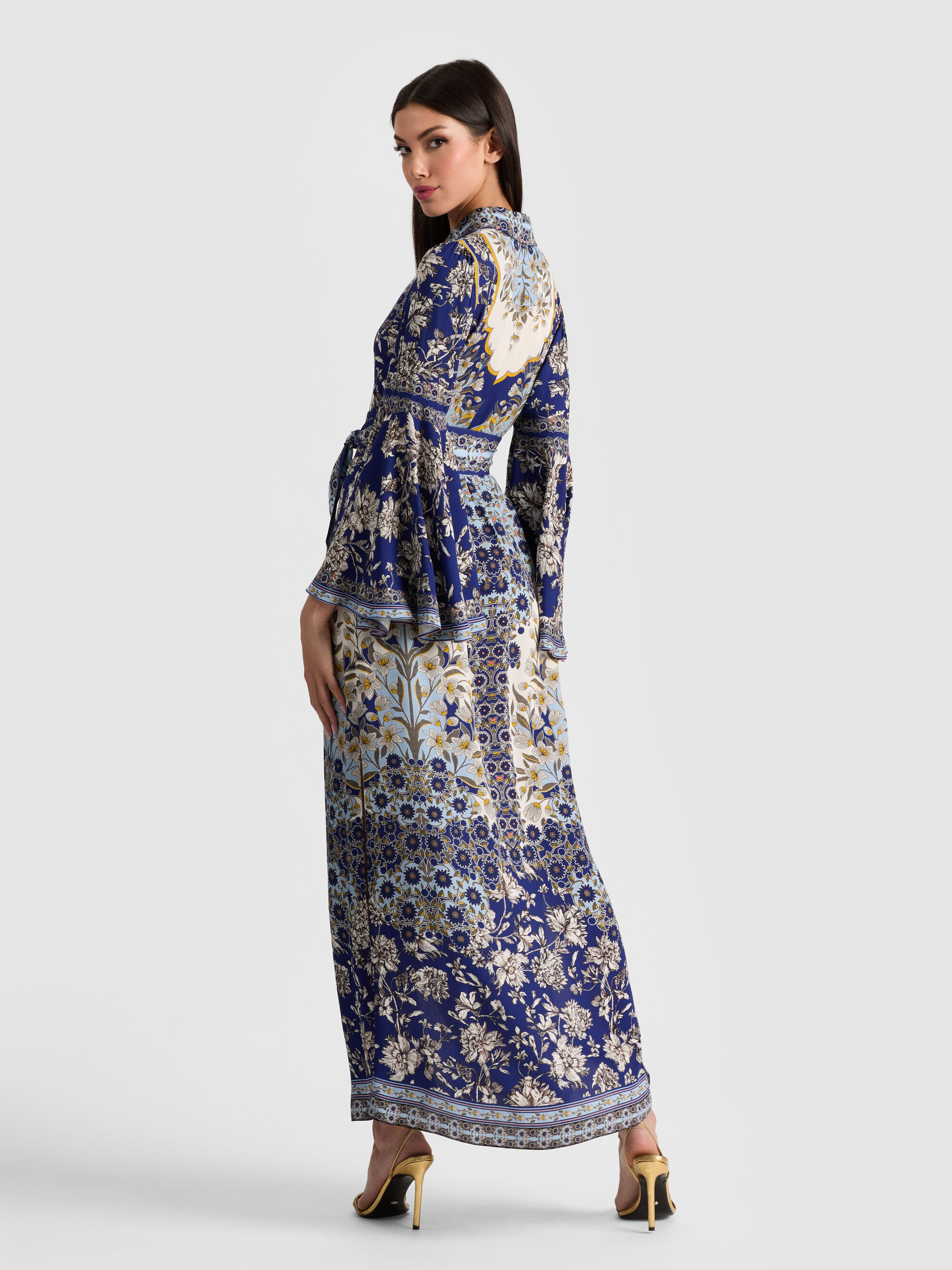 CHASSIDY BELL SLEEVE DRESS in FOREVERMORE | ALICE + OLIVIA