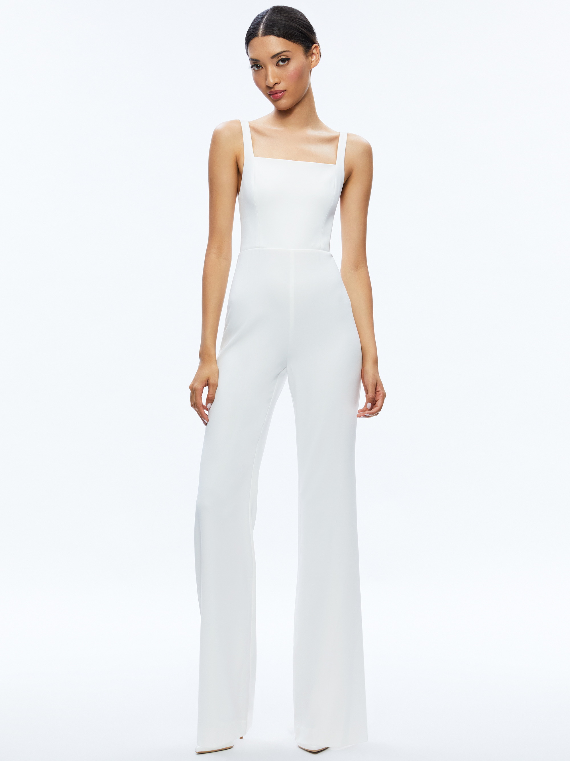Nova Cape Jumpsuit In Ecru | Alice + Olivia