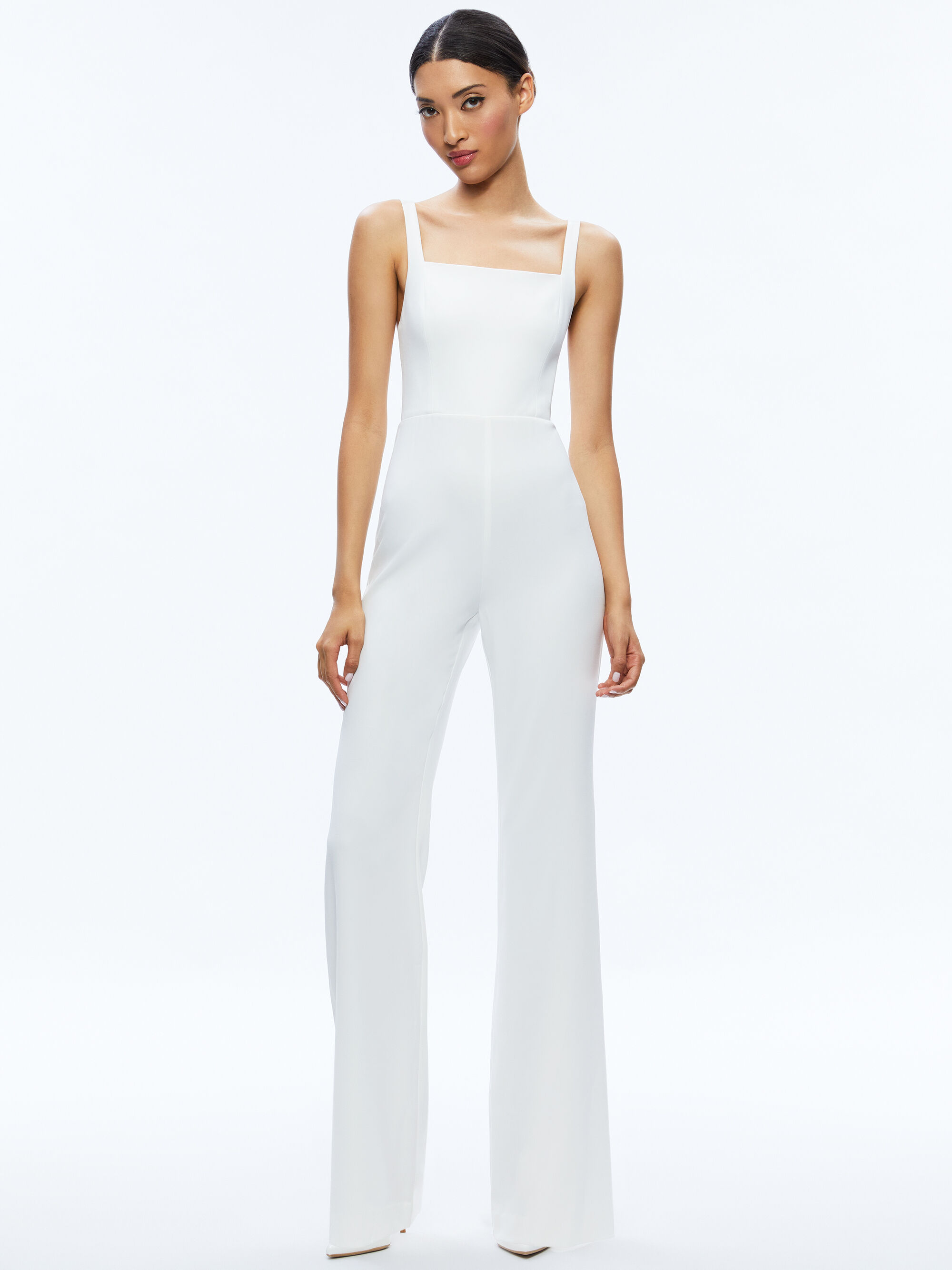 Nova Cape Jumpsuit In Ecru | Alice + Olivia