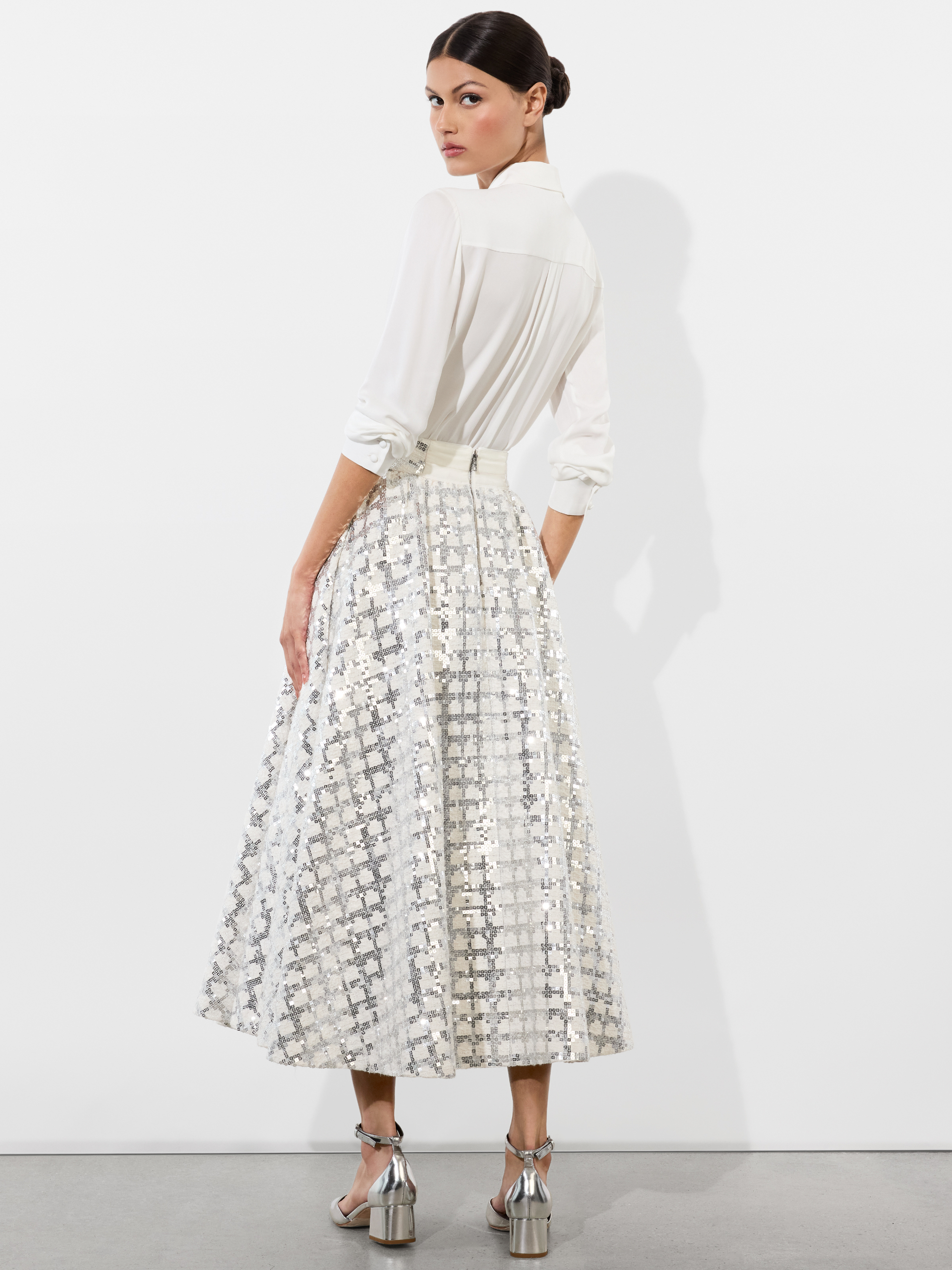 Willa Placket Bow Top In Off White | Alice + Olivia