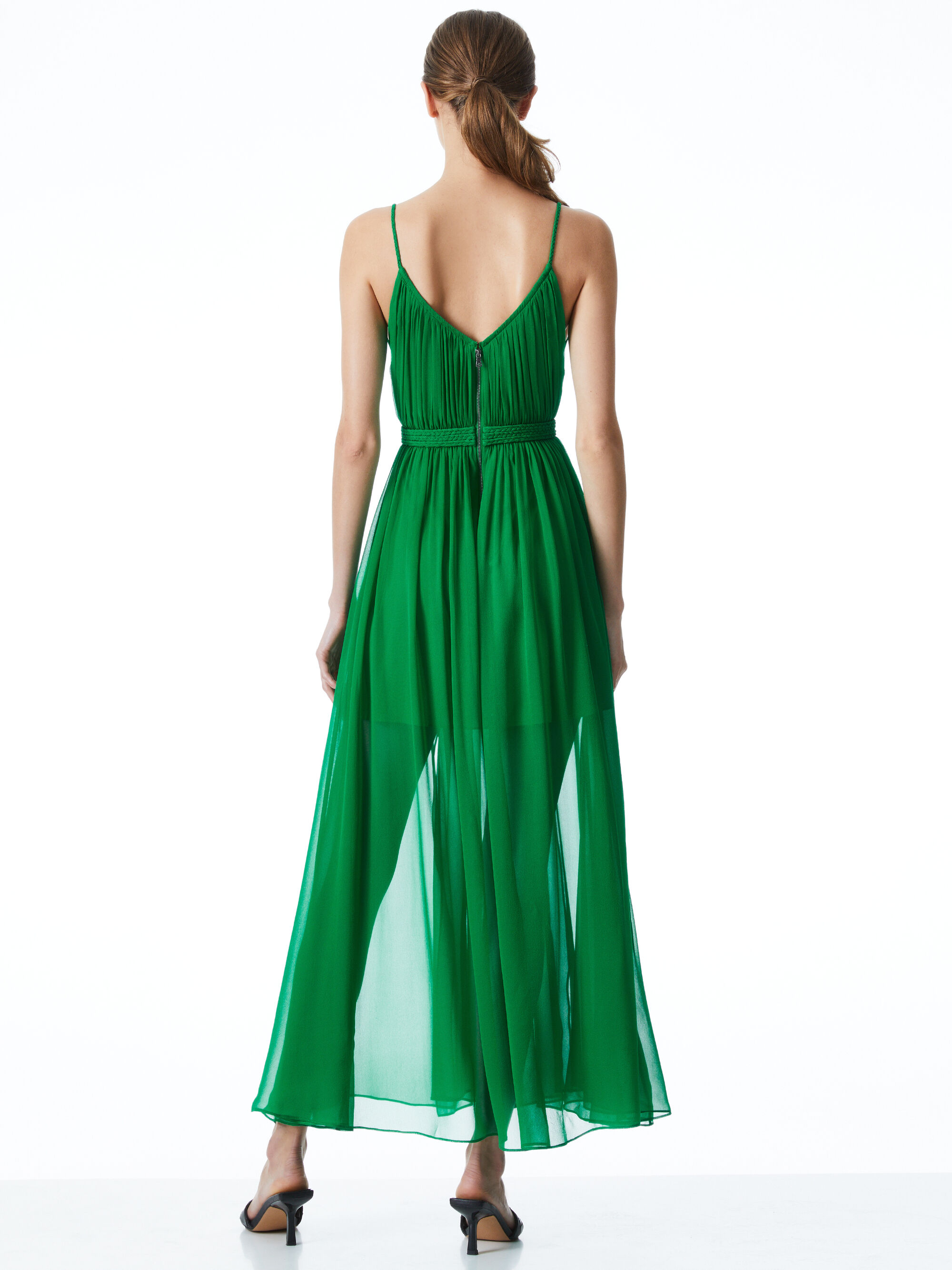 TAMAR CUT OUT MAXI DRESS in DARK EMERALD | ALICE + OLIVIA