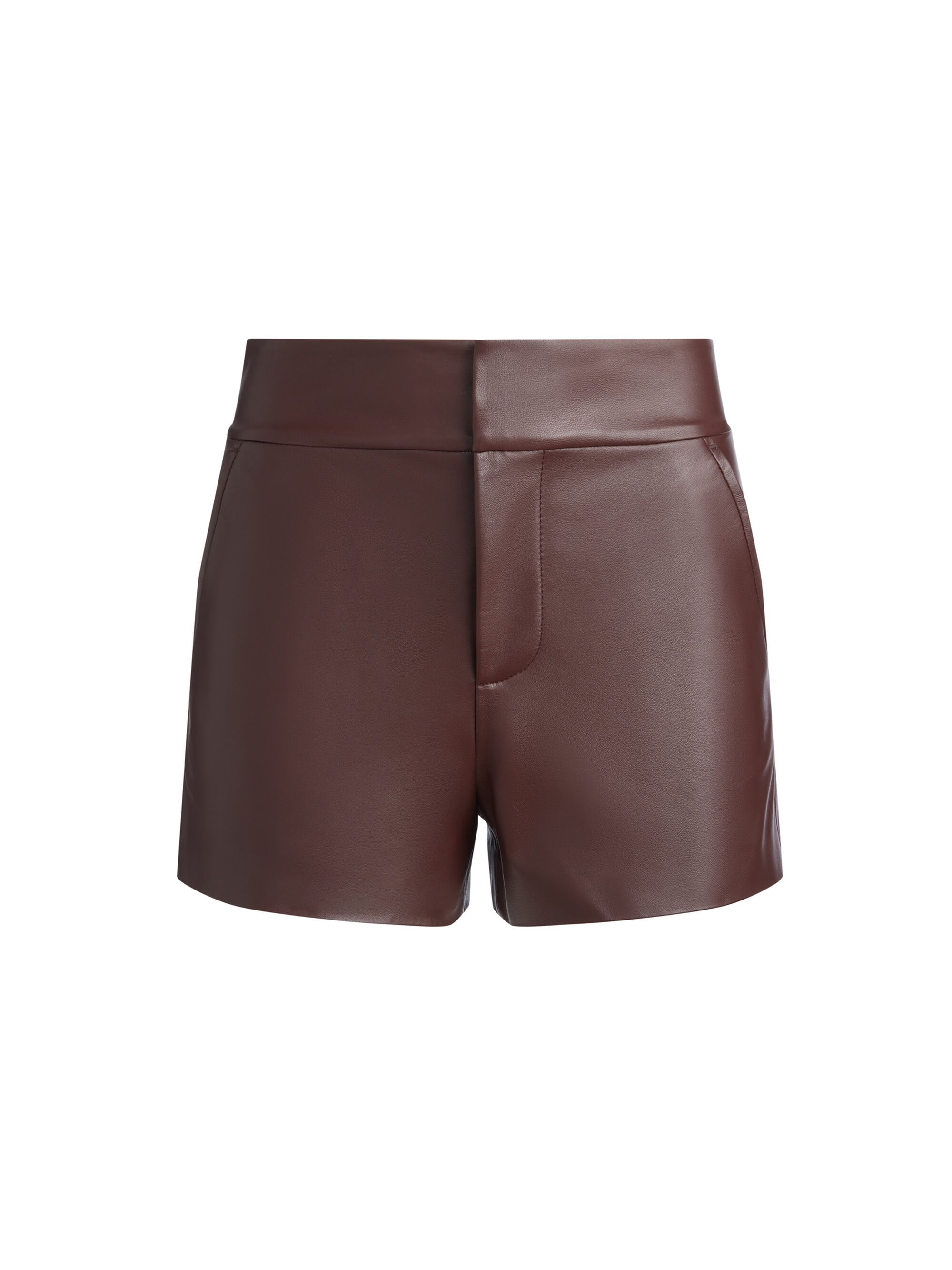 CADY LEATHER SHORT in MOCHA | ALICE + OLIVIA