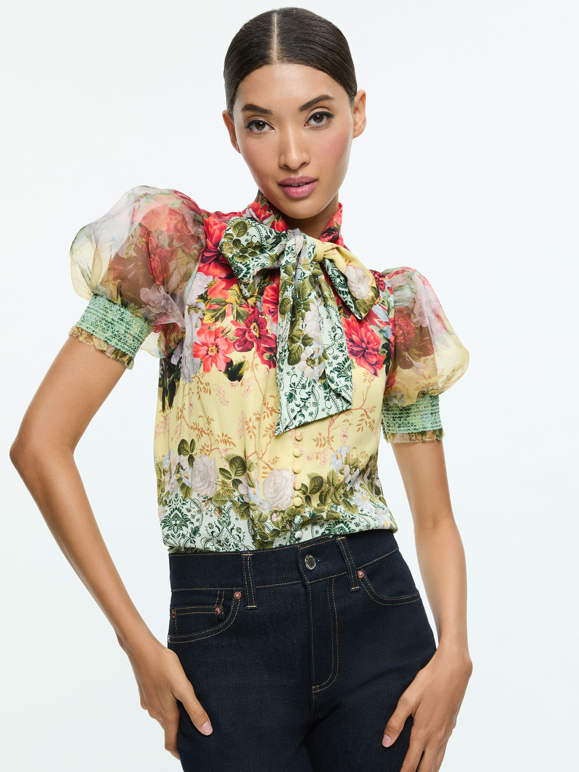 BRENTLEY BLOUSE in OAKLEY | ALICE + OLIVIA