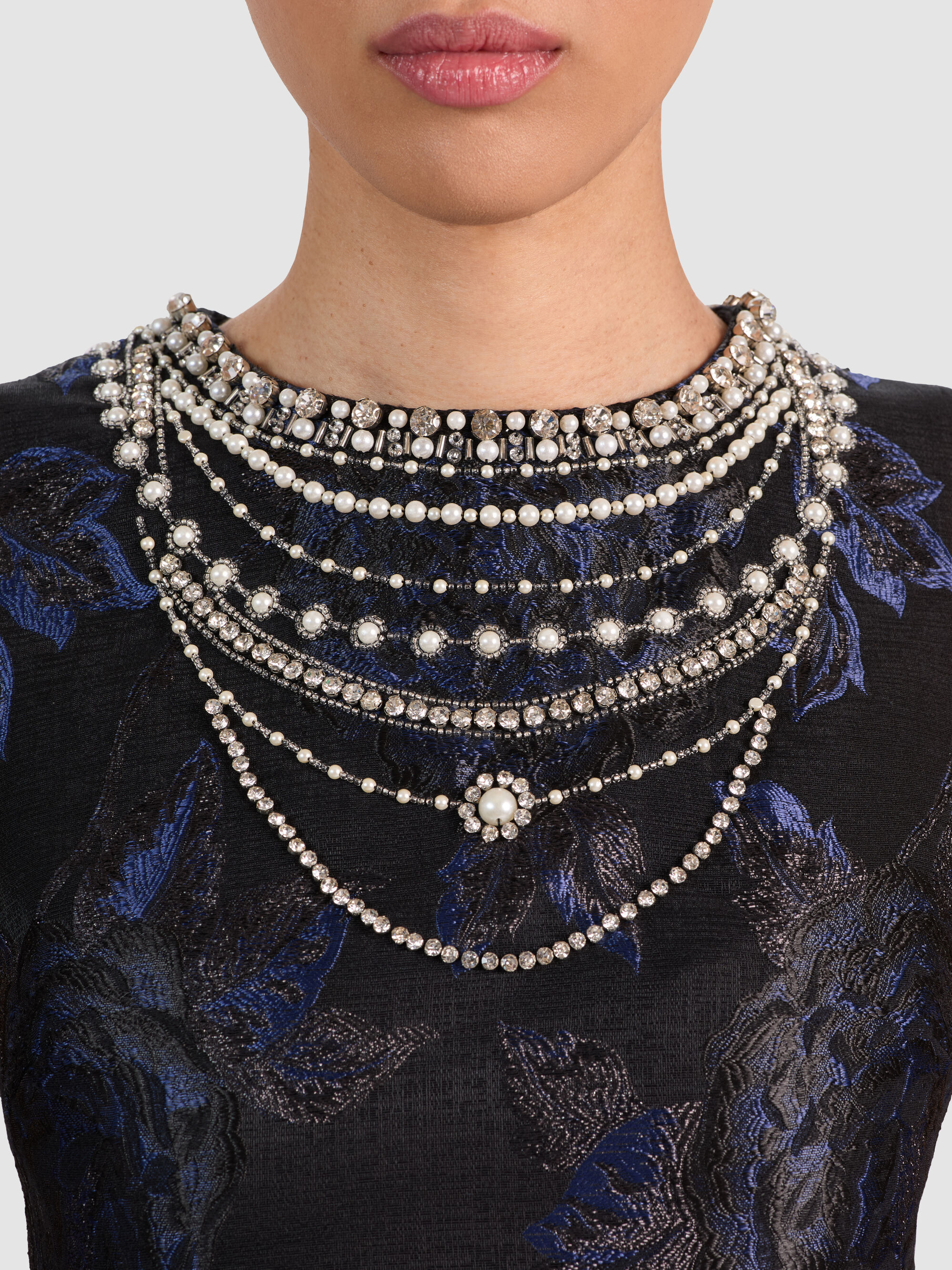 CHERRA EMBELLISHED CROP TOP in BLACK | ALICE + OLIVIA