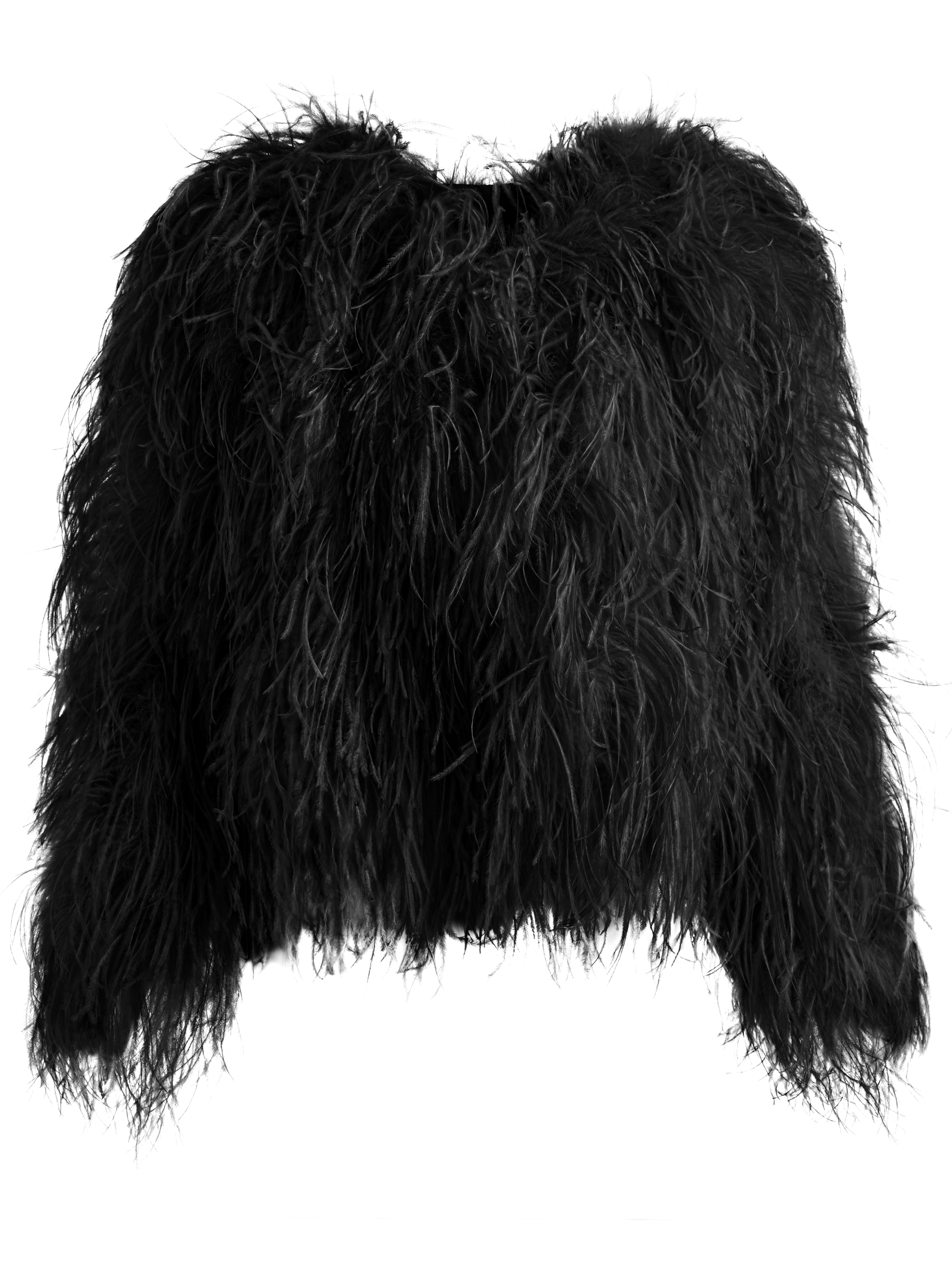 Kidman Feathered Jacket In Black | Alice + Olivia