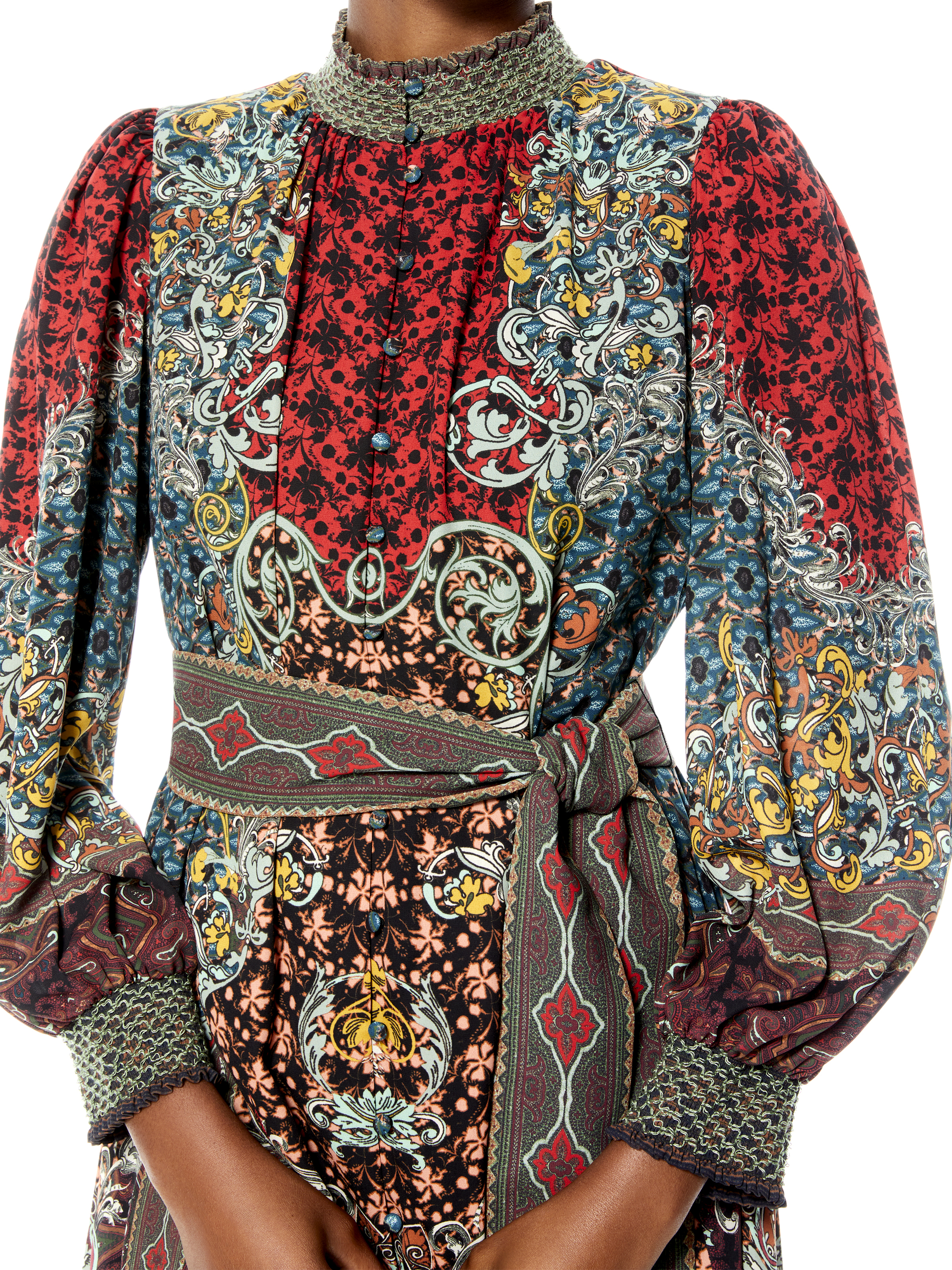 Brielle Button Down Kimono Dress In Always Forever Multi | Alice + Olivia
