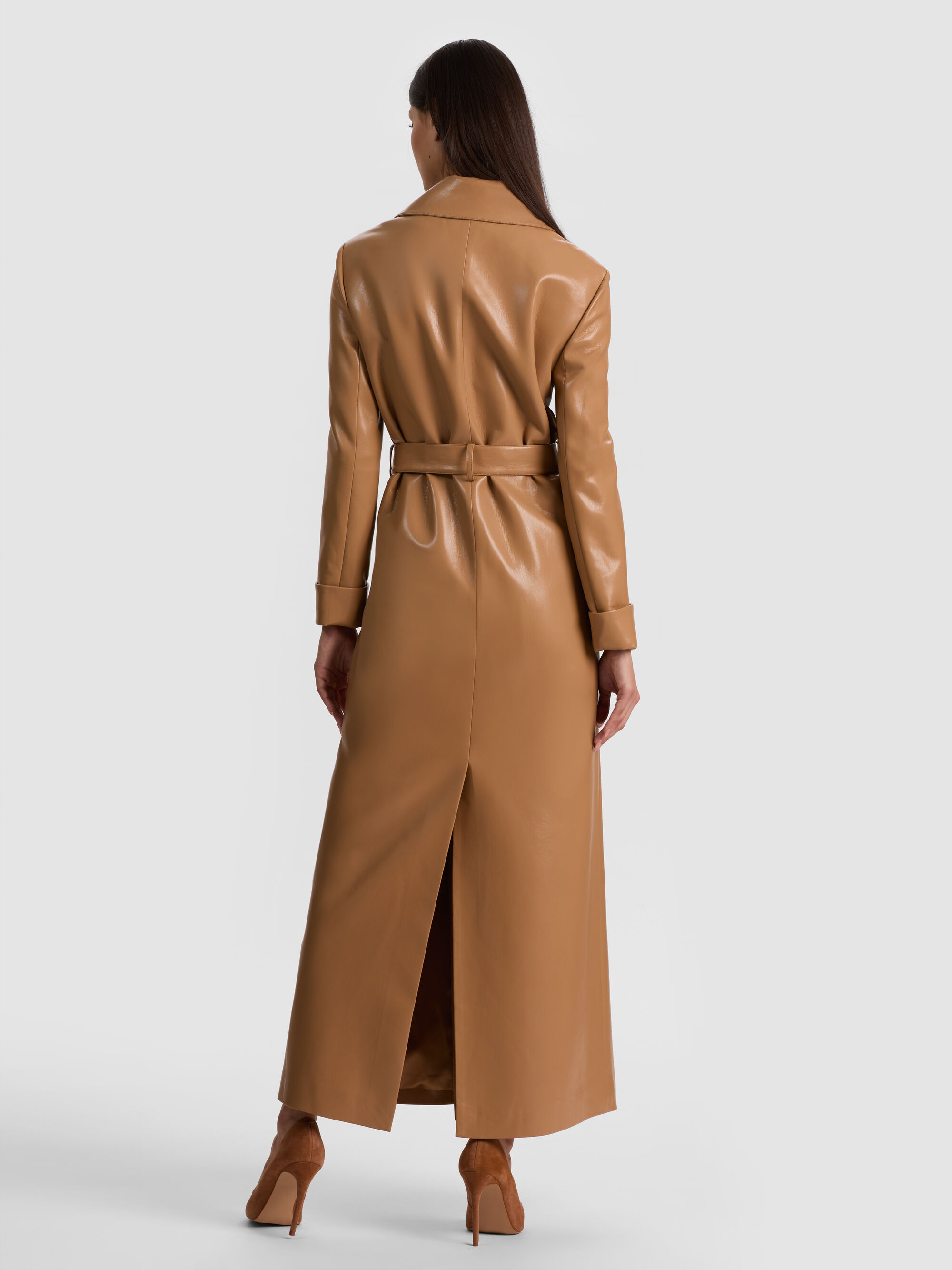 JIMMY VEGAN COAT in PRALINE | ALICE + OLIVIA