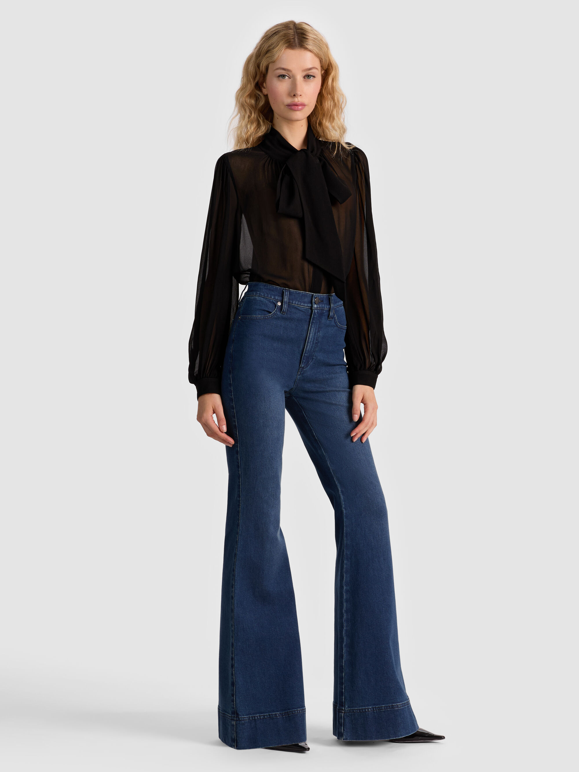 BRENTLEY BLOUSE in BLACK | ALICE + OLIVIA