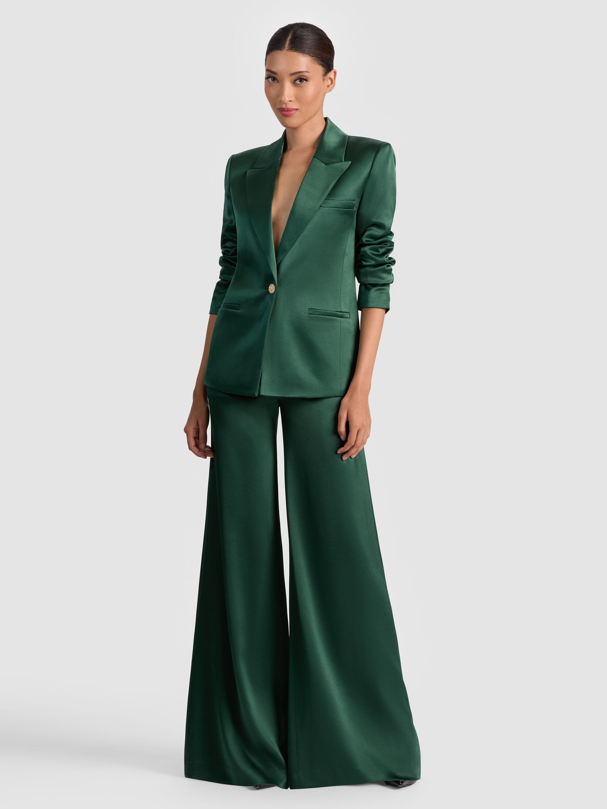 SILAS BLAZER in GREEN MYSTIQUE | ALICE + OLIVIA
