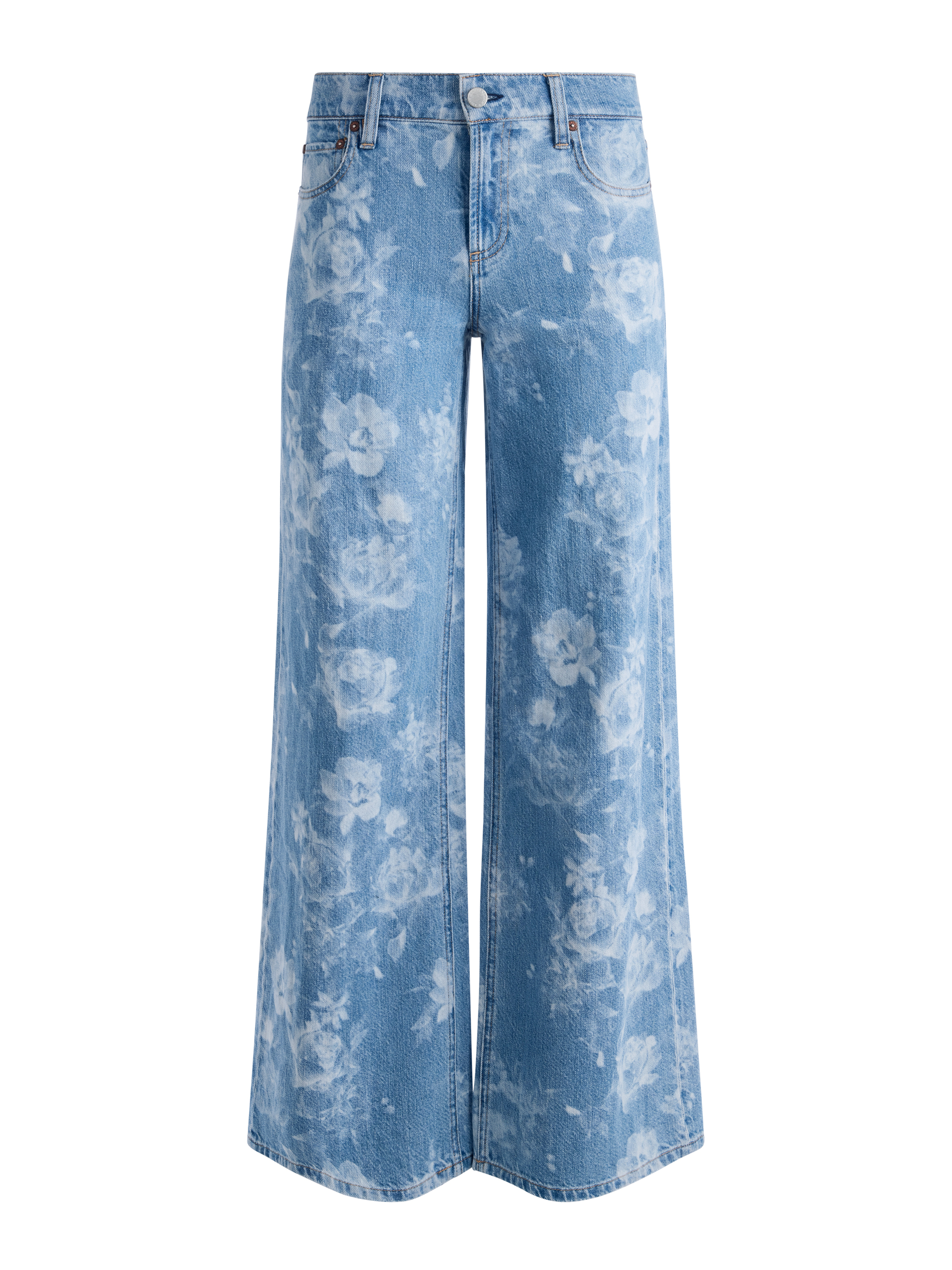 Trish Low Rise Baggy Jean In Lotus Floral | Alice + Olivia