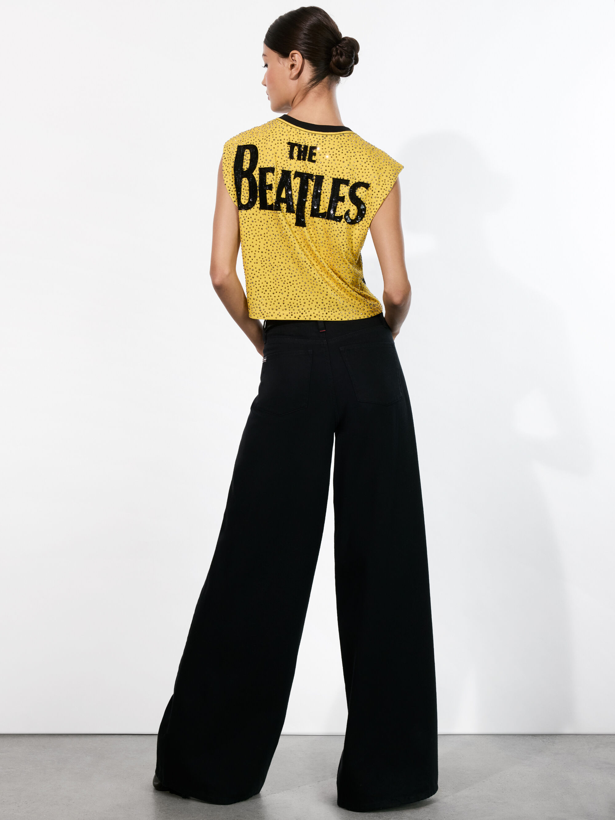 A+O X THE BEATLES MICAH MUSCLE TANK in NUMBER ONE | ALICE + OLIVIA