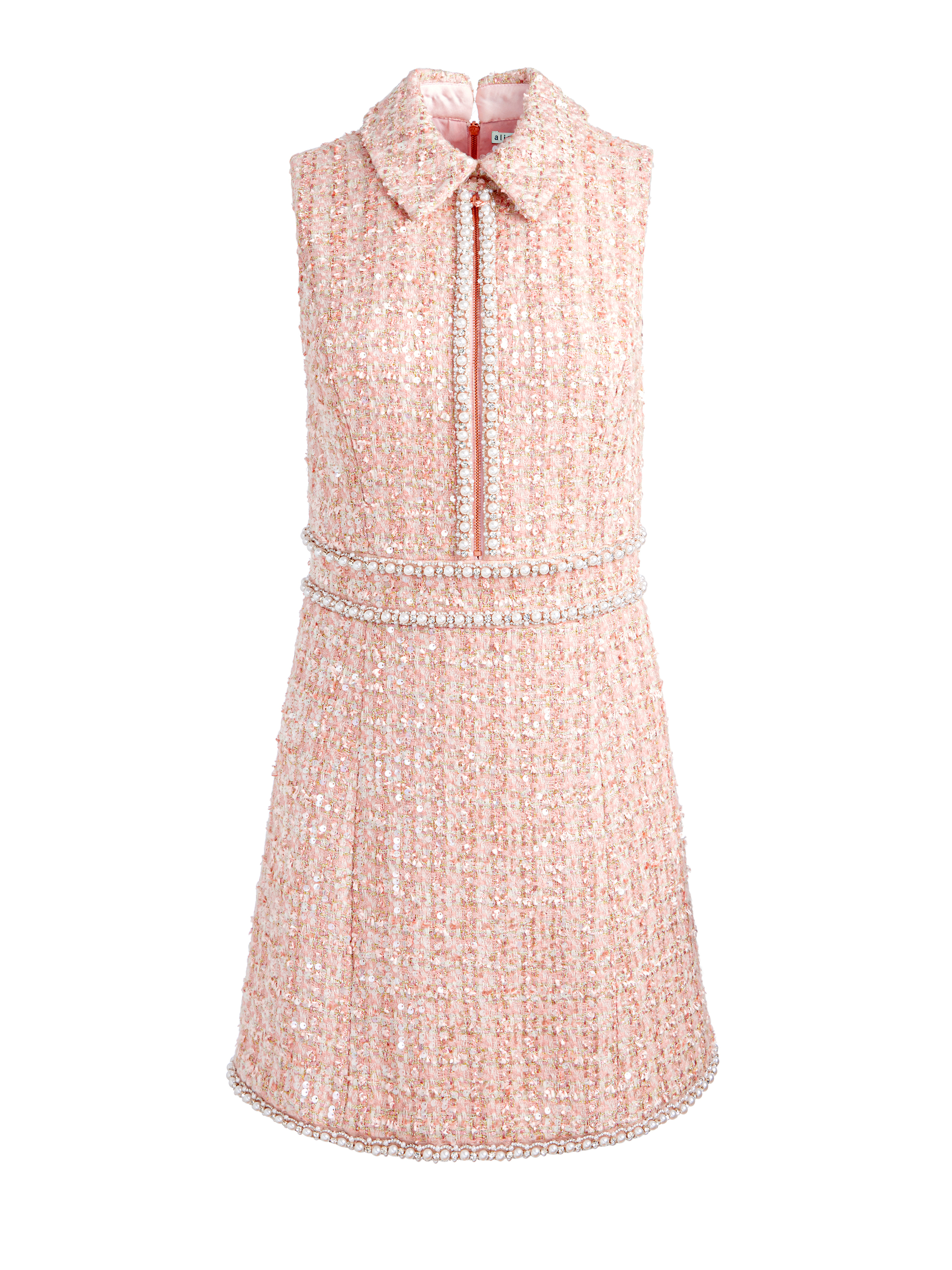 Ellis Mini Dress In Pearl Blush | Alice + Olivia