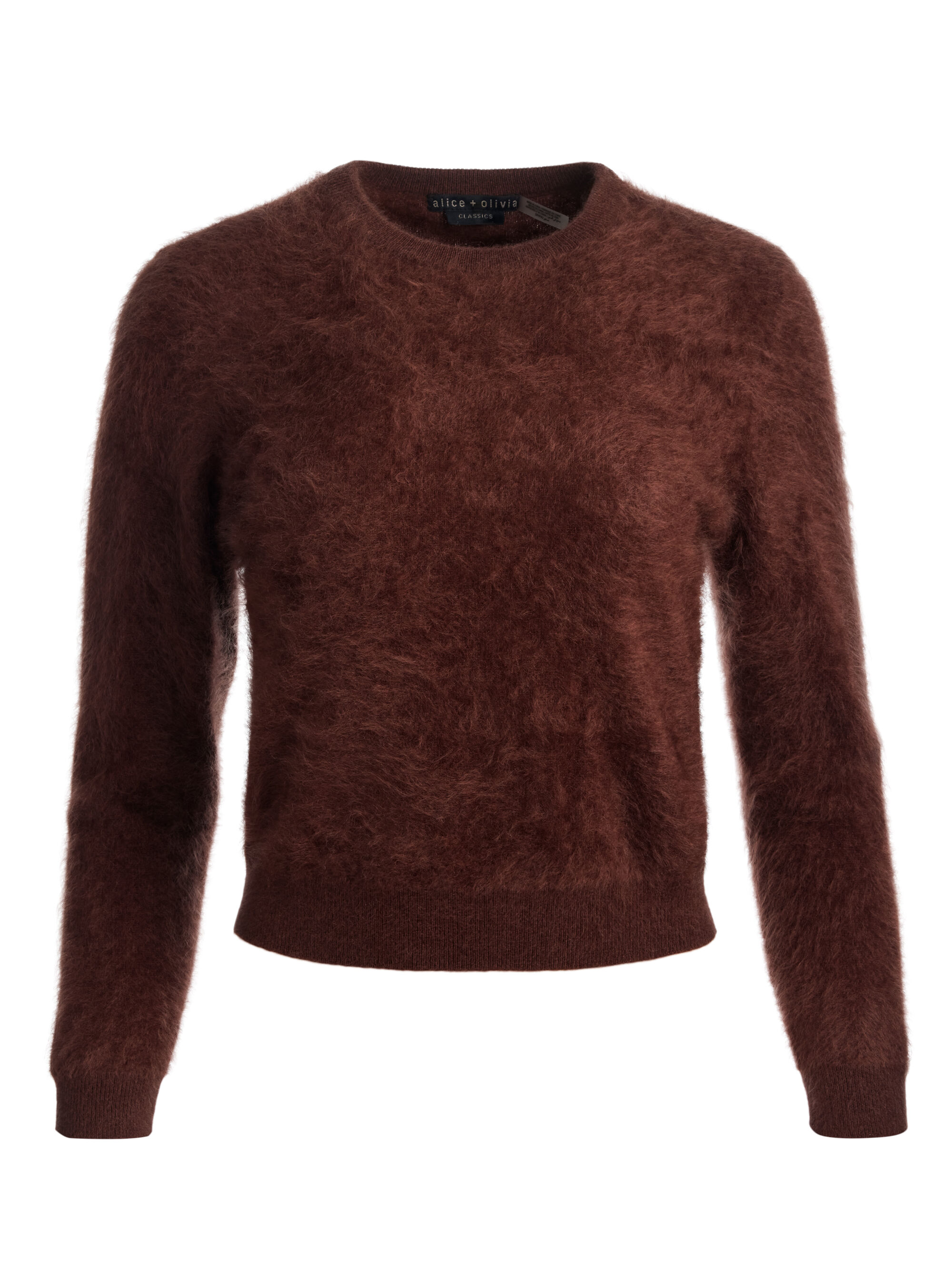 CAROLEE CASHMERE PULLOVER in DARK CHOCOLATE | ALICE + OLIVIA